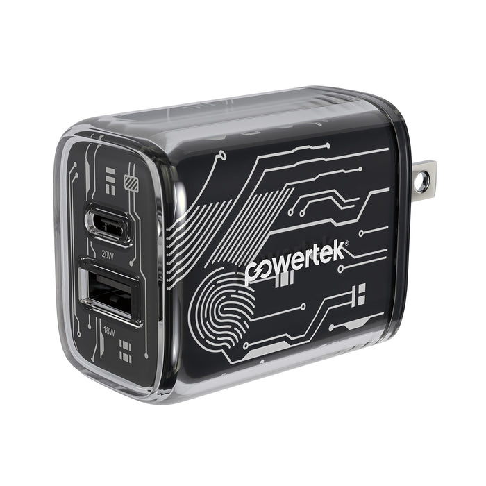 Powertek Cleartek 20W Dual-Port Wall Charger (USB-A & USB-C) – Liquipel