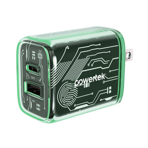 Powertek Cleartek 20W Dual-Port Wall Charger (USB-A & USB-C) – Liquipel