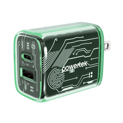 Powertek Cleartek 20W Dual-Port Wall Charger (USB-A & USB-C) – Liquipel