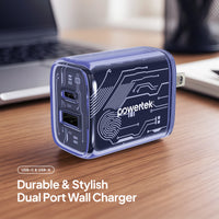 Powertek Cleartek 20W Dual-Port Wall Charger (USB-A & USB-C) – Liquipel
