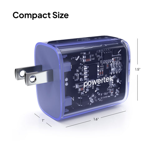 Powertek Cleartek 20W Dual-Port Wall Charger (USB-A & USB-C) – Liquipel