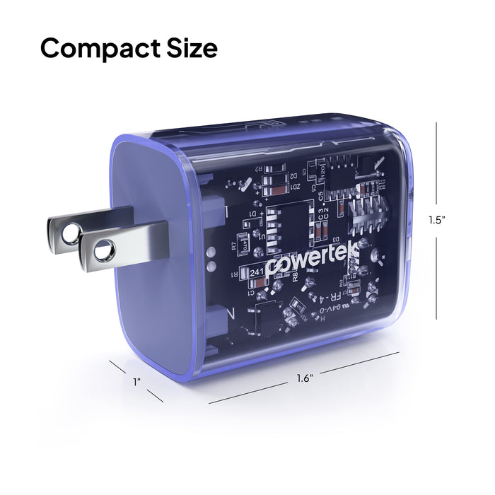 Powertek Cleartek 20W Dual-Port Wall Charger (USB-A & USB-C) – Liquipel