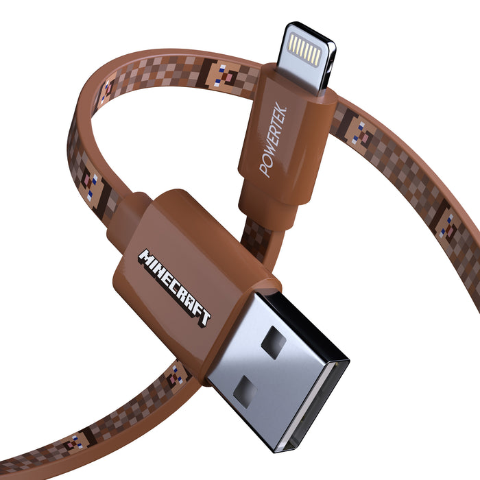 Powertek Minecraft USB-A to Lightning Charging Cable (6ft) – Liquipel